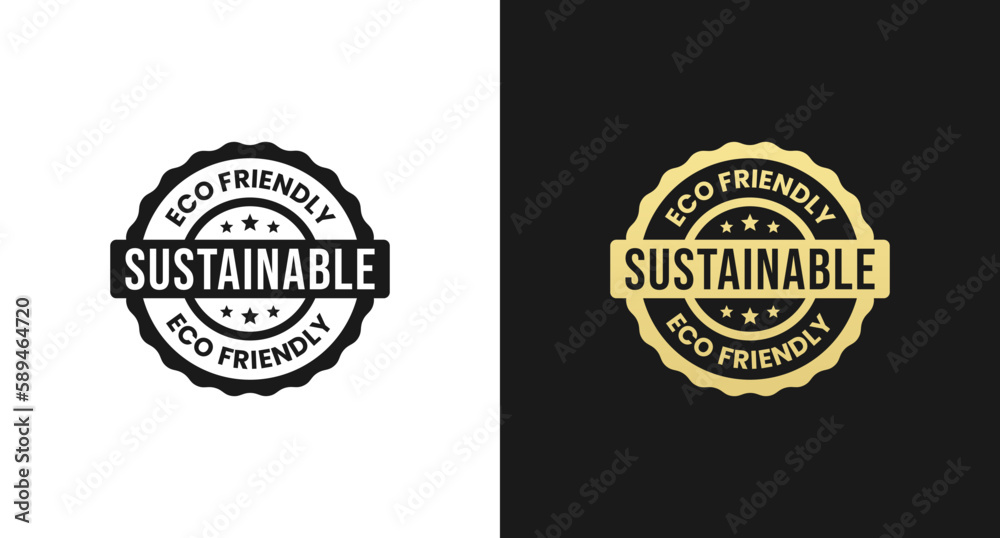 Simple Sustainable label vector or Sustainability label vector isolated ...