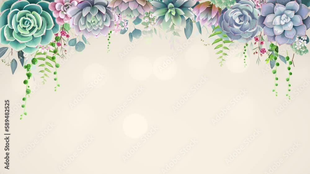 Jolly Wedding Pack Background_09. Animated floral background. Beautiful ...