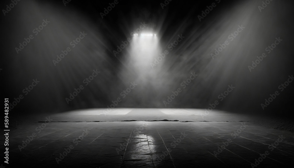 immerse yourself in an ethereal world: empty dark stage transformed ...