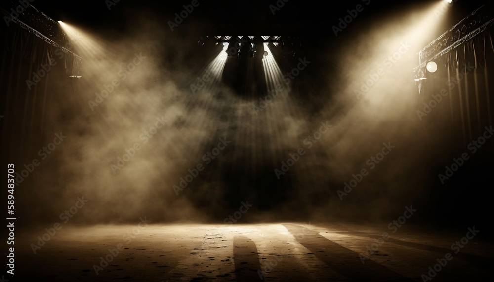 immerse yourself in an ethereal world: empty dark stage transformed ...