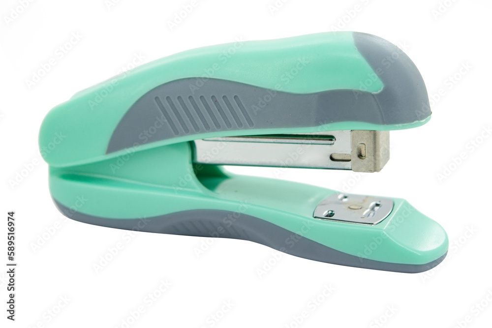 Green professional stapler isolated on white background Stock Photo ...
