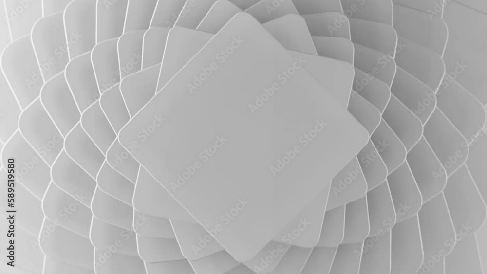 3d render, loop animation of abstract minimal background spinning ...