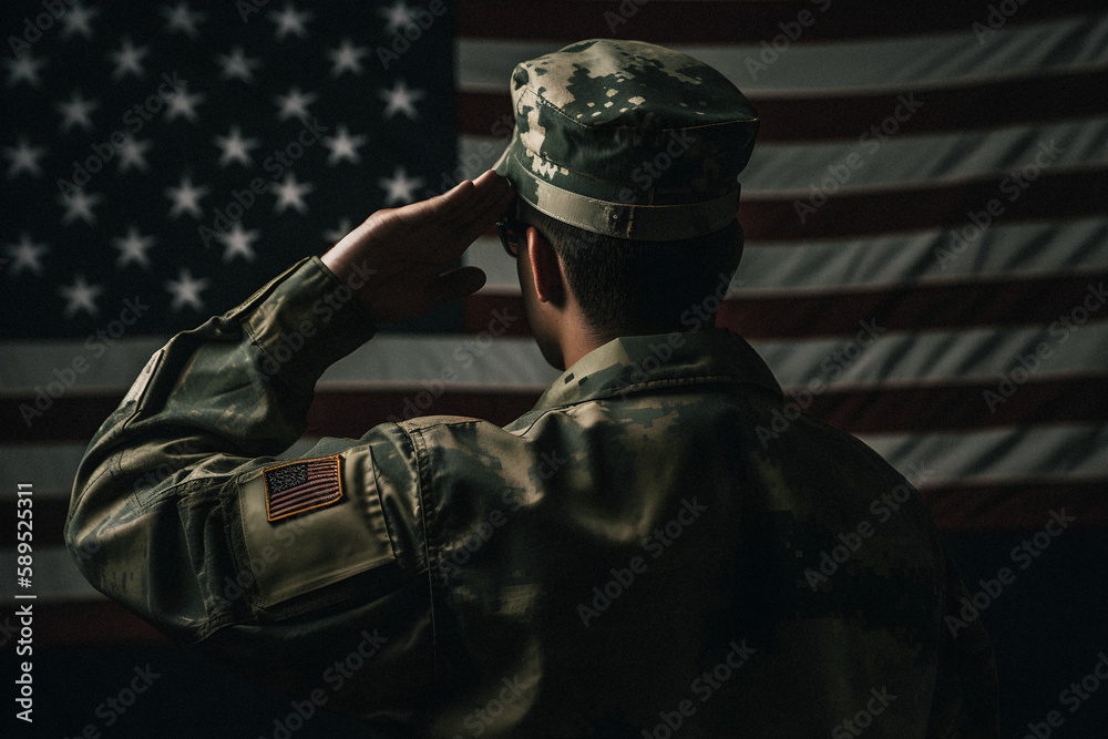 Respect and Honor: A Captivating Back View Photography of Military ...