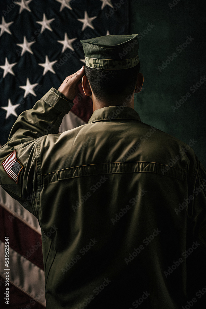 Respect and Honor: A Captivating Back View Photography of Military ...