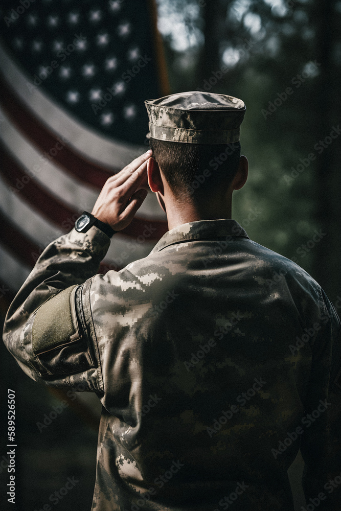 Respect and Honor: A Captivating Back View Photography of Military ...
