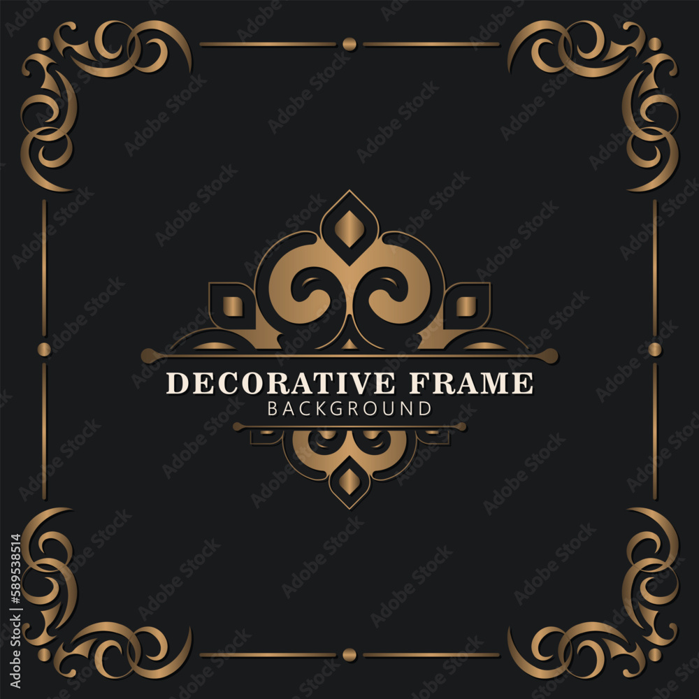 Elegant decorative frame design background Stock Vector | Adobe Stock