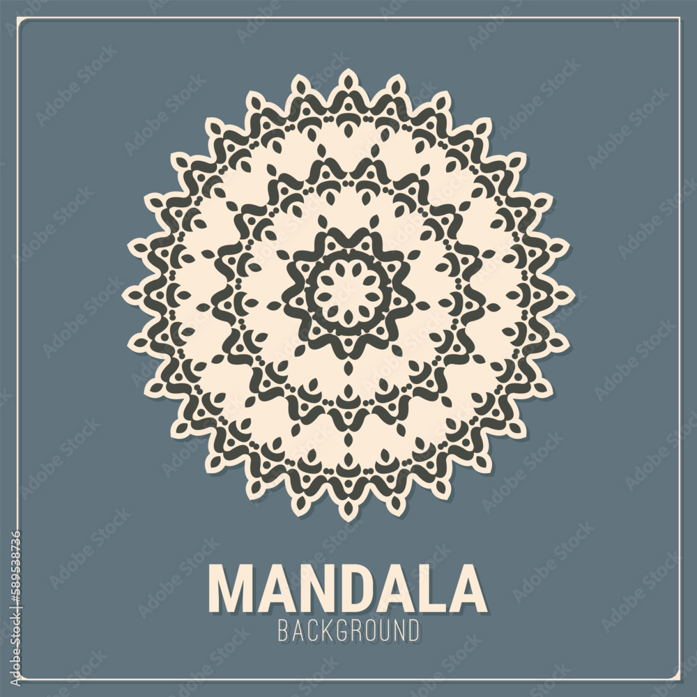 Mandala flat background design template Stock Vector | Adobe Stock