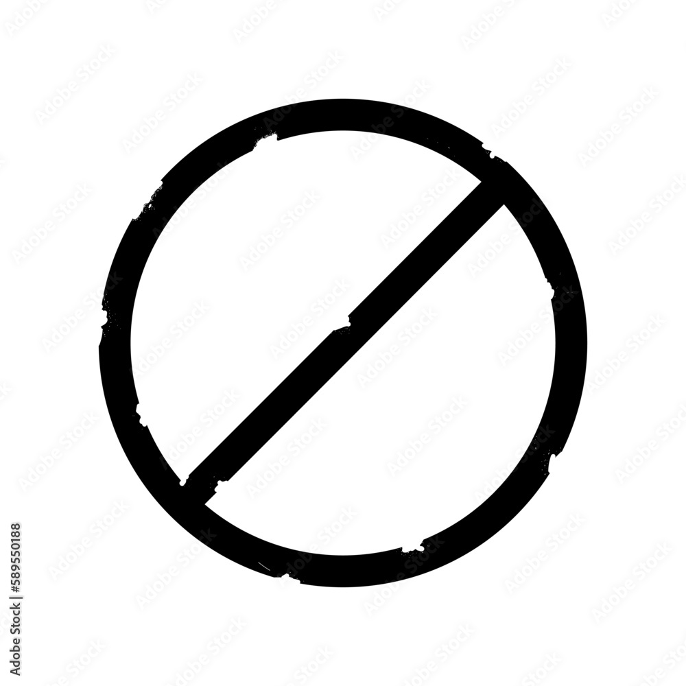 Big Black Do Not old, grunge, rusty, rusted, weathered circle crossed ...