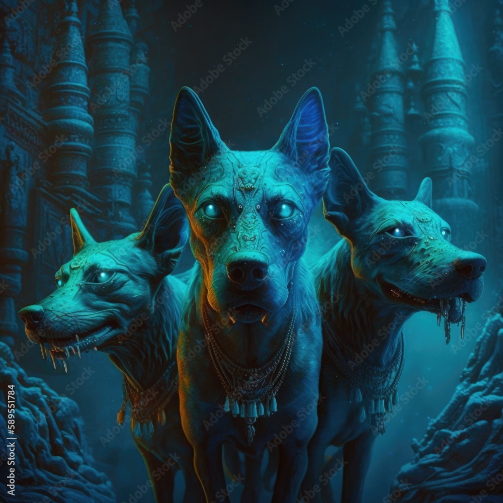 Cerberus Guards the Blue Disney Underworld in Stunning AI Lens Capture ...
