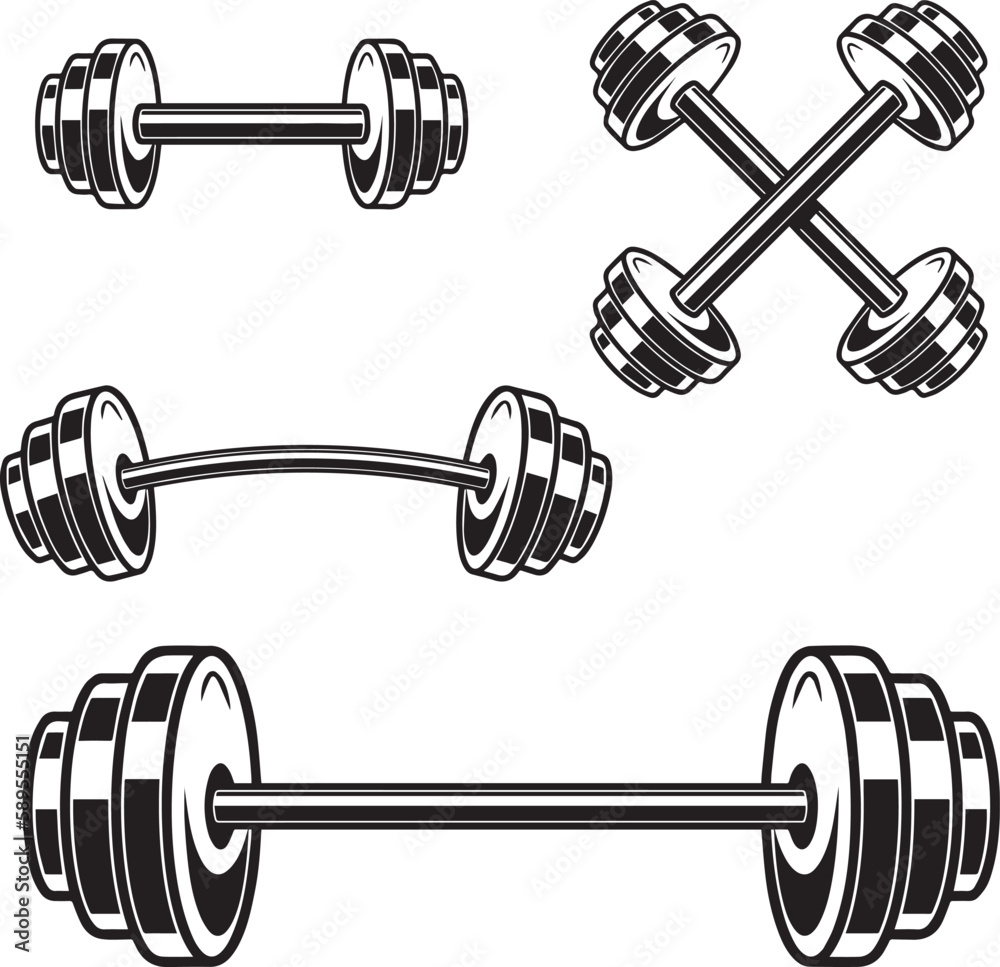 Vector elements for vintage fitness and gym labels. sport fitness gym ...