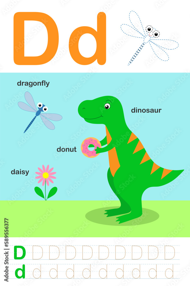 ABC For Kids Letter D Worksheets For Learning Letters Handwriting ABC For Kids Letter D Worksheets For Learning Letters Handwriting