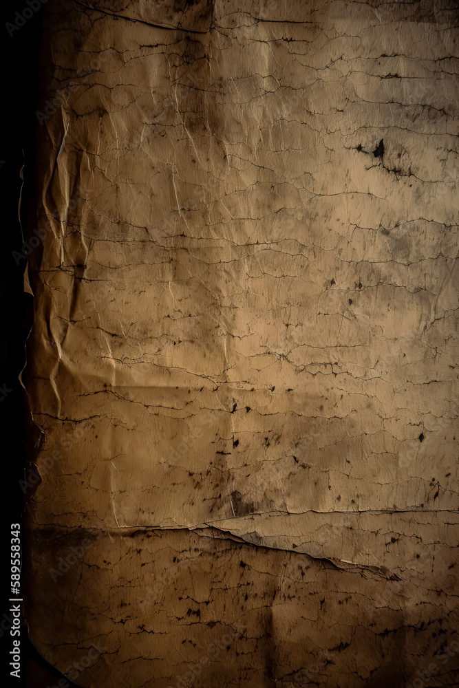 Old crumpled paper concept. Generative AI Stock Illustration | Adobe Stock