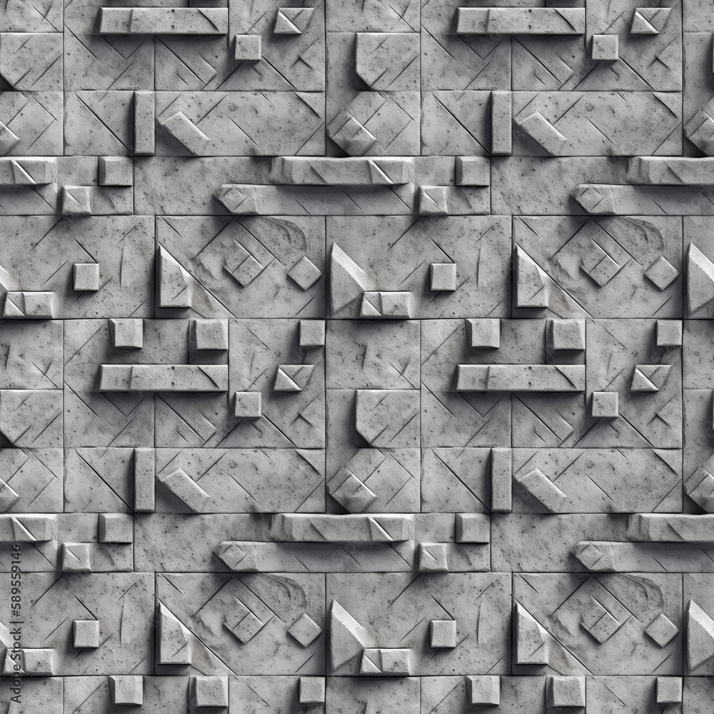 Concrete wall seamless pattern design. Grey texture background ...