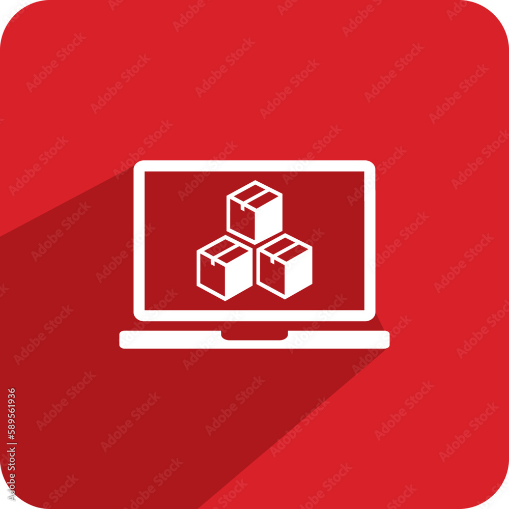 online inventory icon , management icon in trendy flat style isolated ...