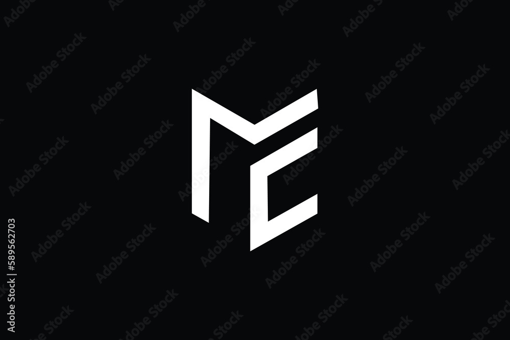 MC Letter Logo Design. Initial letters MC logo icon. Abstract letter MG ...