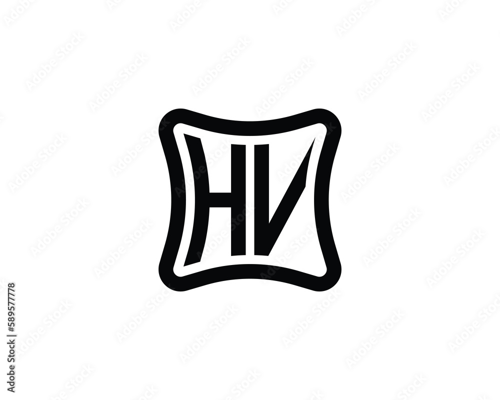 HV Logo design vector template Stock Vector | Adobe Stock