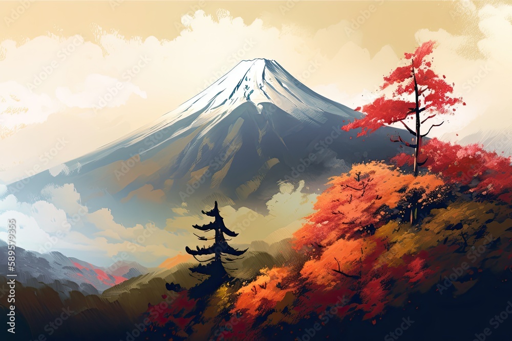 Majestic Mount Fuji in Splendor: Captivating Nature Landscape of Japan ...