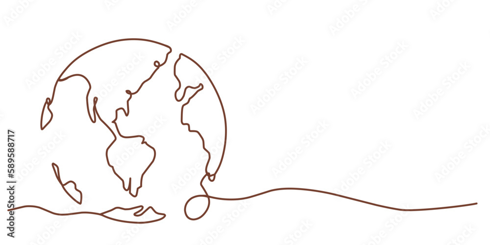 Earth line art vector Stock 벡터 | Adobe Stock
