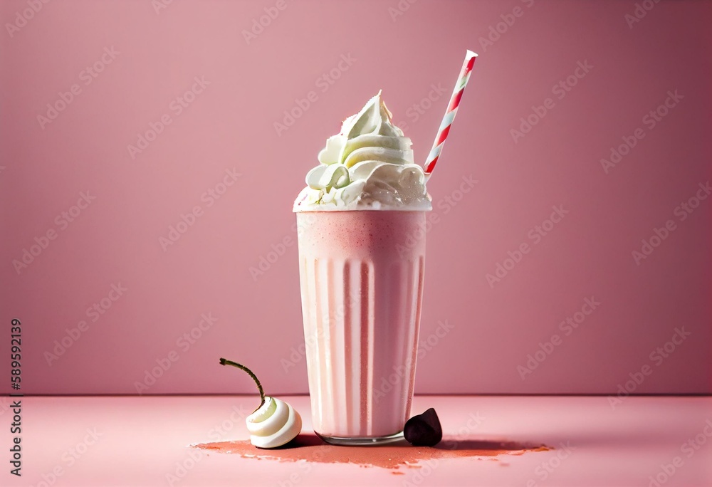 Milkshake Shakes smoothie closeup isolated isolated on background ...