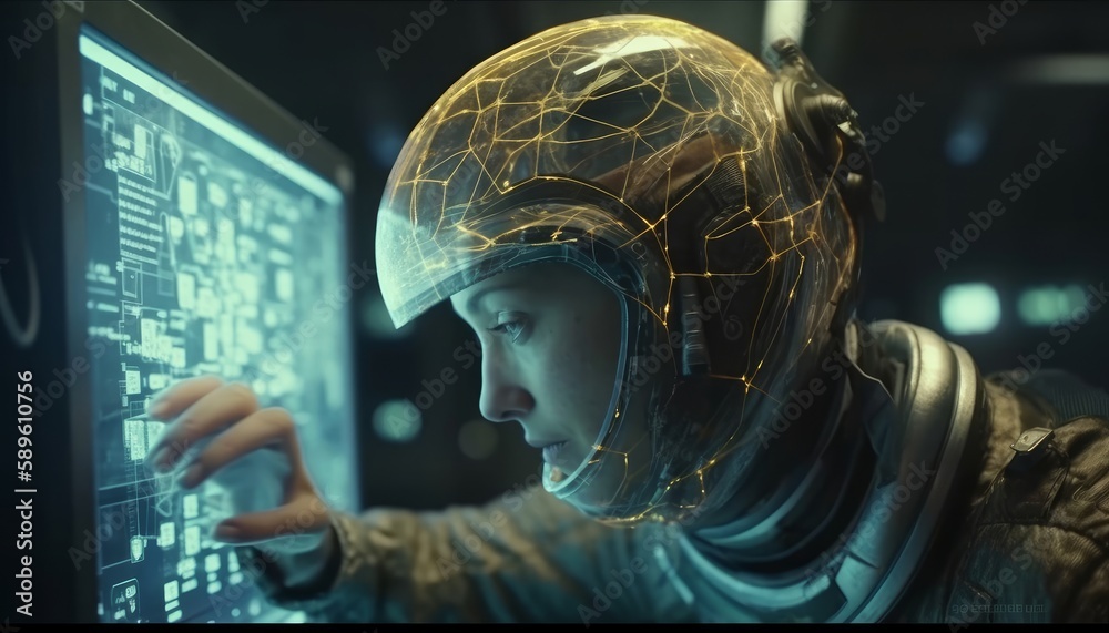 scientists are looking at a cybernetic human brain in neurons and ...