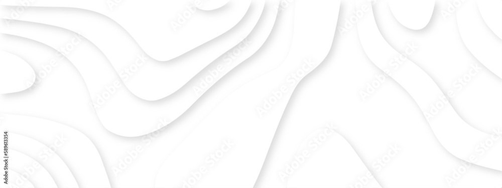 Abstract wavy line 3d paper cut background. Topographic canyon ...