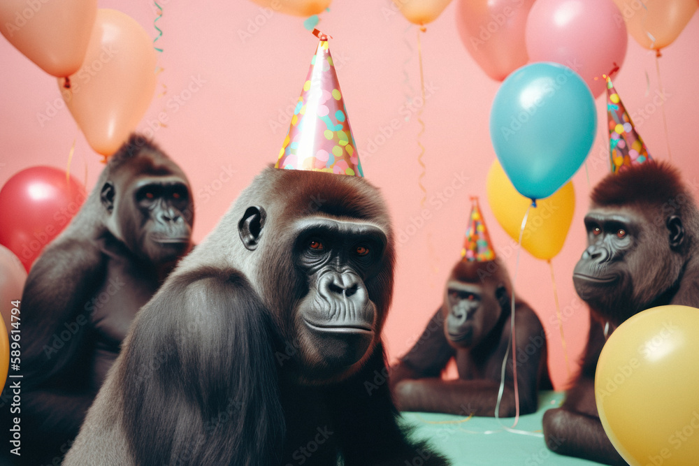 Crazy animal birthday party, balloons, confetti and fun for the animal ...