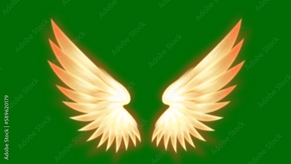Angel wings green screen, Abstract technology, science, engineering ...