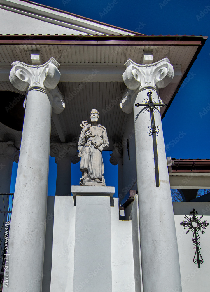 Columbarium built into the wall surrounding the cemetery of Saint Roch ...
