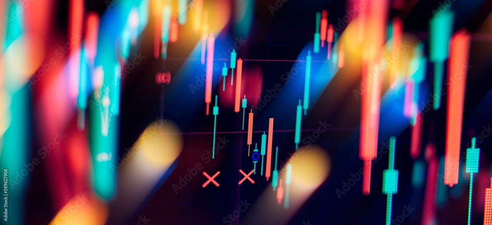 Economy trends background for business idea and all art work design ...