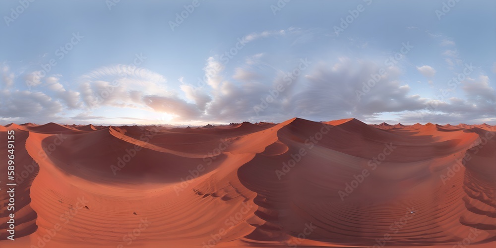sunset in the desert, HDRI, skybox, canyon land Created using generative AI. ilustración de ...
