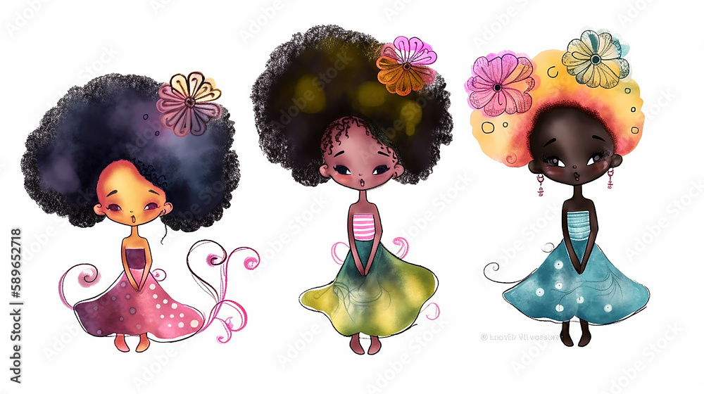 Illustrazione Stock clip art in stile acquerello di simpatica fatina o ...