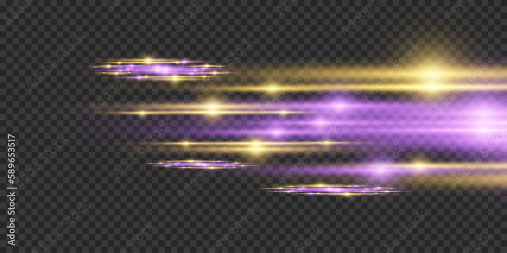 Abstract lines with glow light effect. Glow special light effect ...