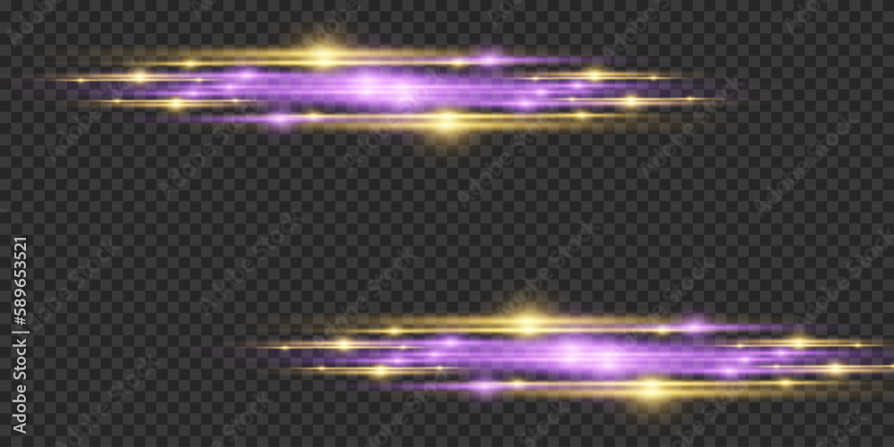 Abstract lines with glow light effect. Glow special light effect ...