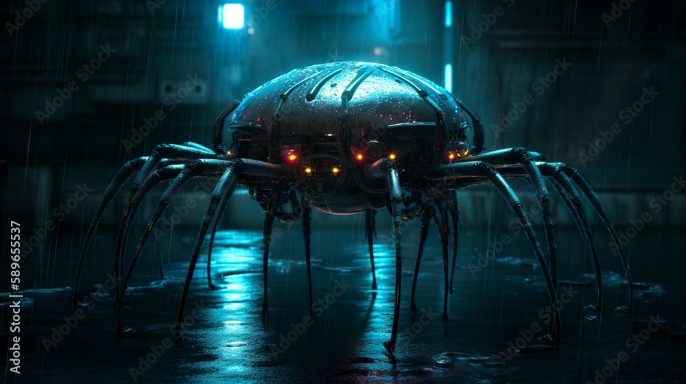 Sci-fi robot spider crab machine creature police droid vehicle type ...