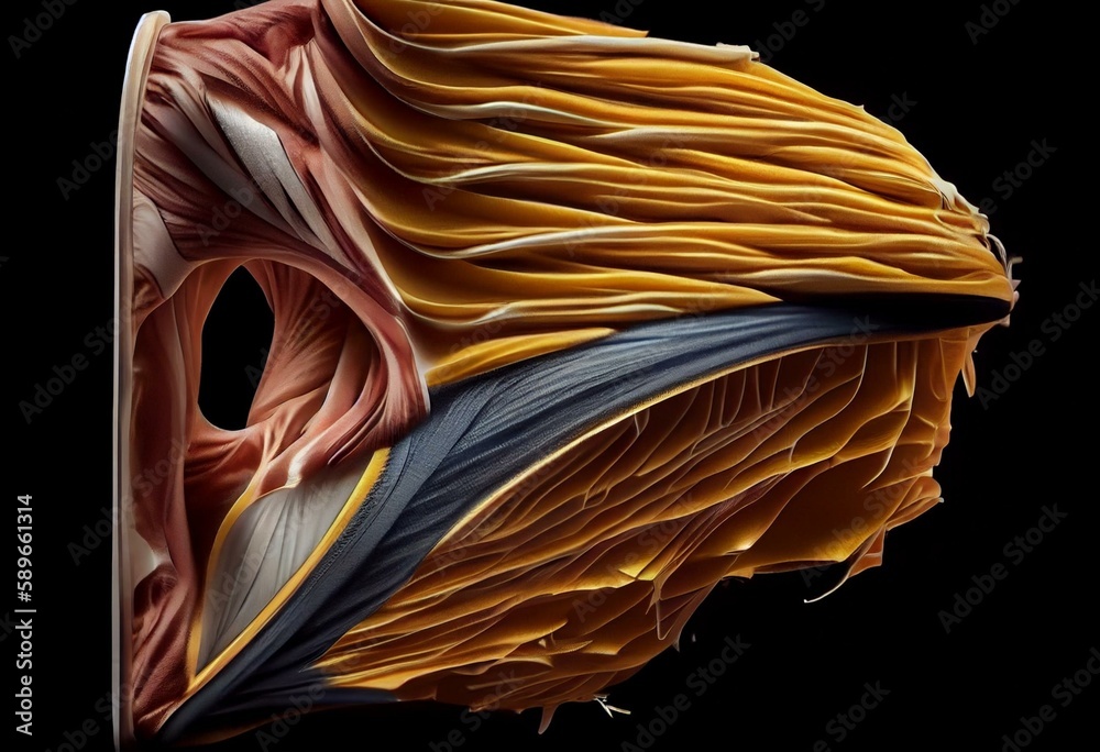 From muscle to muscle fiber: tendon muscle muscle fiber. Generative AI ...