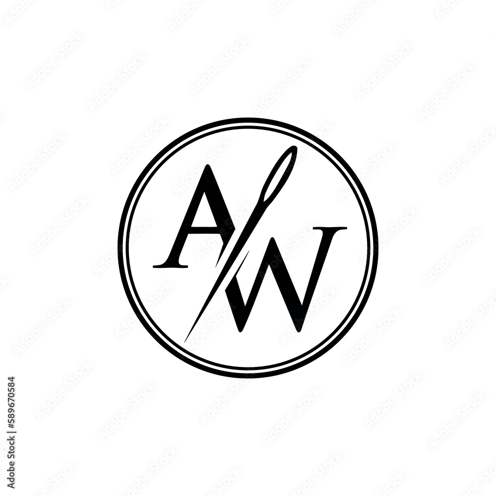 AW Initials logo design. Initial Letter Logo. CREATIVE LUXURY logo ...