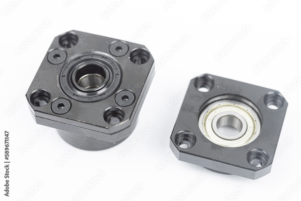 Bearing Housing Units BK and BF types for CNC machines. Stock Photo ... Bearing Housing Units BK and BF types for CNC machines. Stock Photo ...