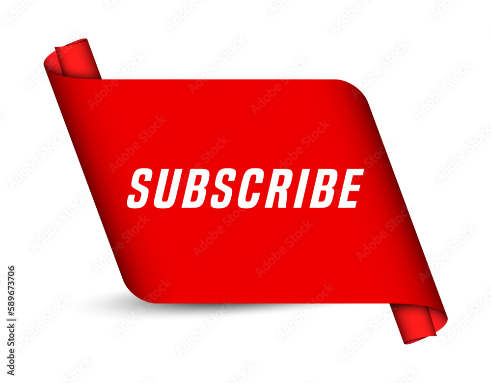 Colorful vector flat design banner subscribe. This sign is well adapted ...