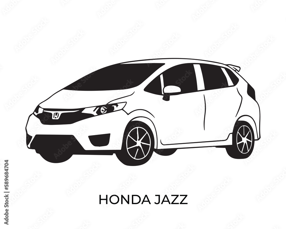Vector silhouettes, icons of Honda brand cars Stock Vector | Adobe Stock