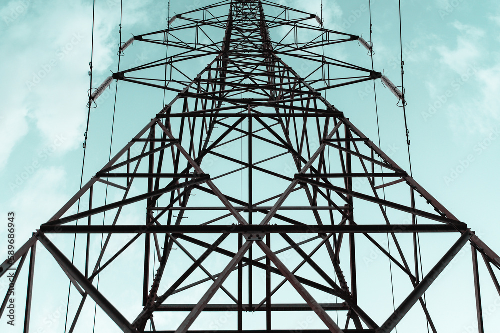 Photo & Art Print structure of an electric tower, perpis