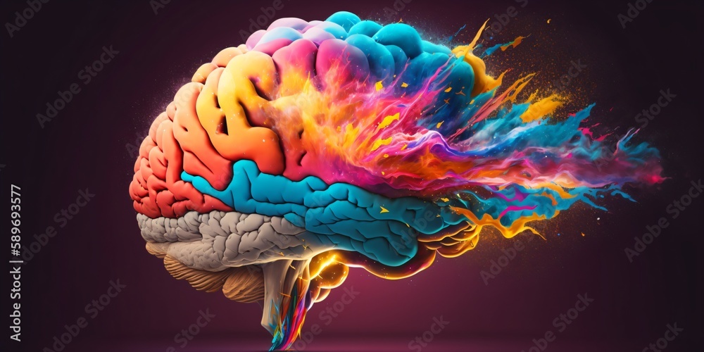 brainstorming concept art - bright idea and creative thinking, a ...