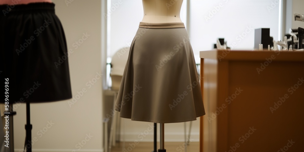 Mannequin on skirt in the fitting room of store, concept of Apparel ...