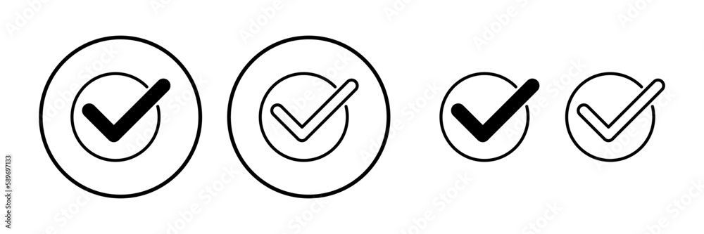 check icon vector. check mark icon. check list button icon. Stock ...