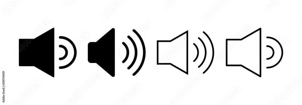 Speaker icon vector for web and mobile app. volume sign and symbol ...