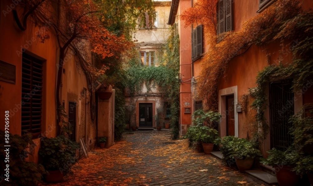 Cozy street in Trastevere, Rome, Europe Trastevere is a romantic ...