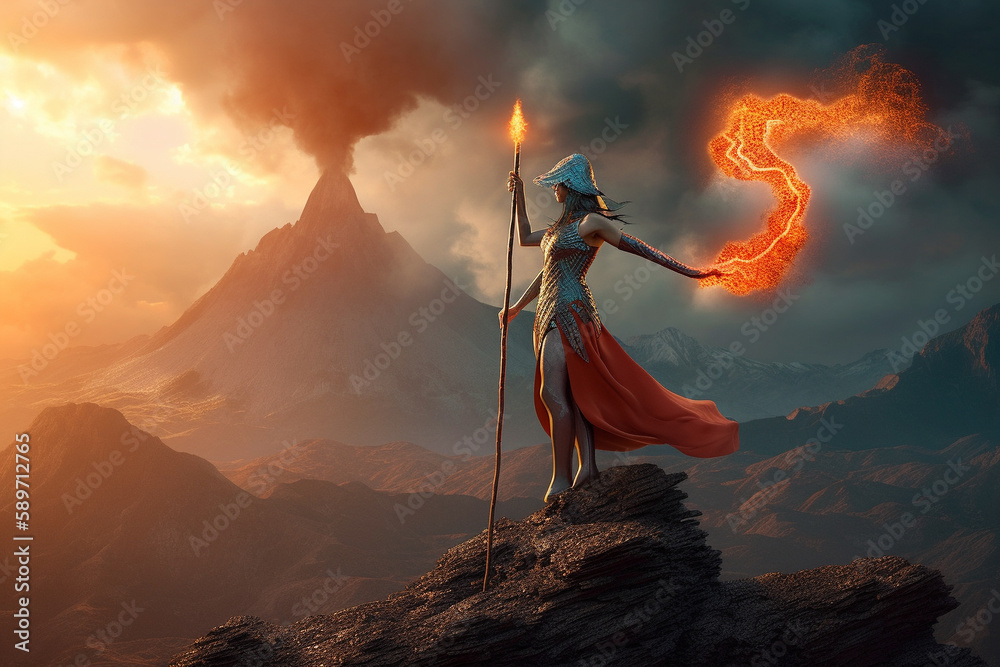 AI-Generated: Variant Aasimar Sorcerer, Female Warrior with Clear ...