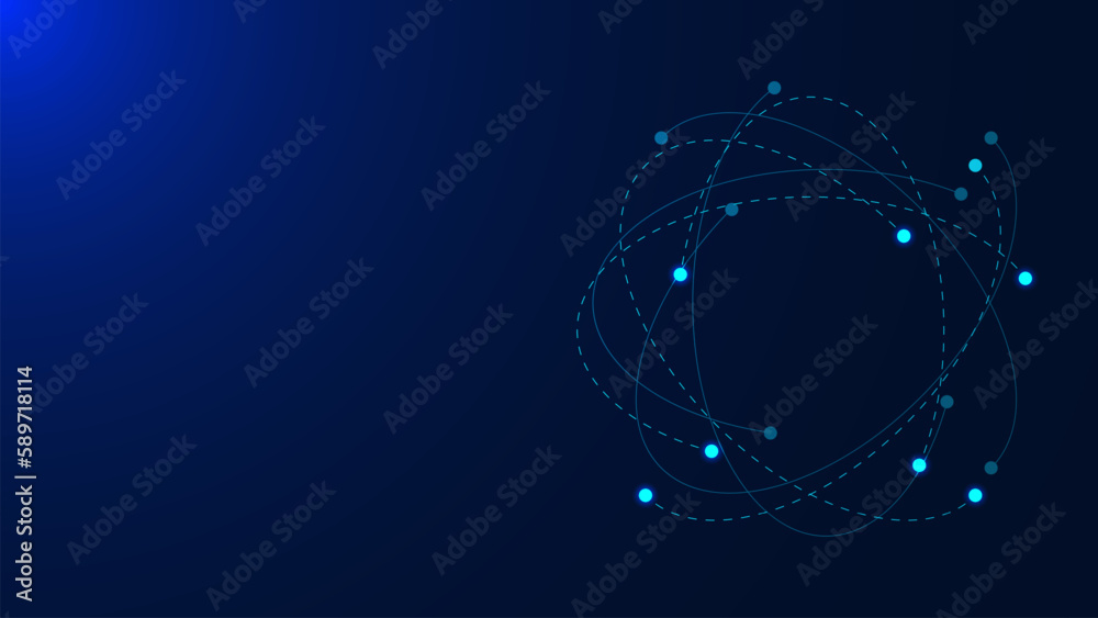 Global communication technology concept with glowing dots and lines ...