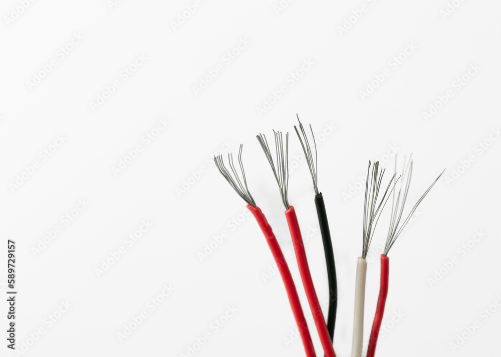 Electrical cable power wire isolate on white background. electrical ...