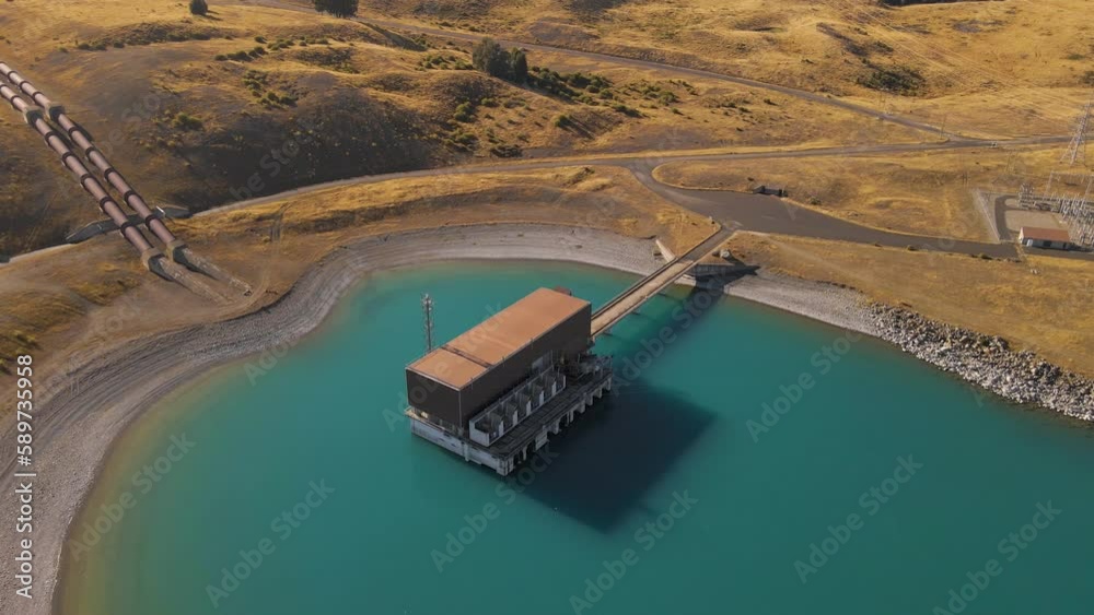 Pipeline at Tekapo B power station in Lake Pukaki, Waitaki ...