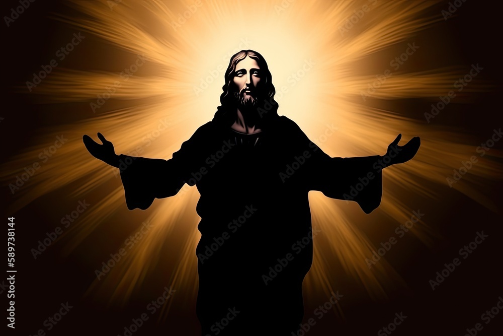 Jesus Christ worship. Pray resurrection, Easter. Holy man Christian ...